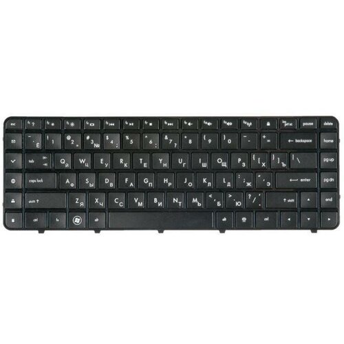Клавиатура (keyboard) для ноутбука HP Pavilion dv6-3000, черная с рамкой, гор. Enter