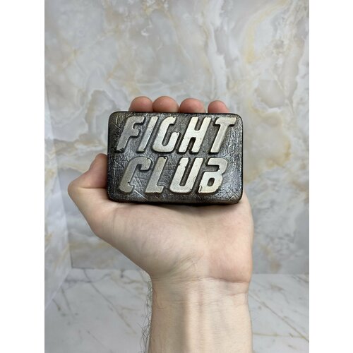 Мыло Бойцовский клуб Fight Club в подарочной коробке черное с серебром