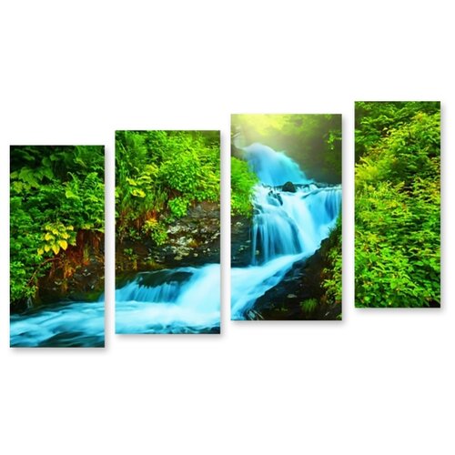 Модульная картина на холсте "Молочный водопад" 120x74 см