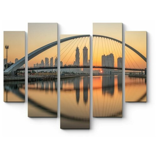 Модульная картина Панорама Дубая 141x114
