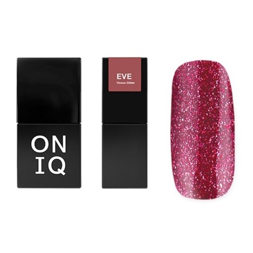 ONIQ Гель-лак Eve, 10 мл, 125 Vinous Glitter