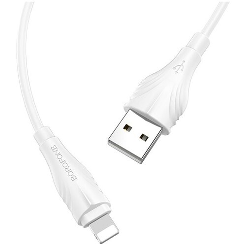 Кабель USB - Apple lightning Borofone BX18 Optimal, 100 см, Белый