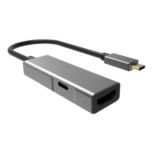 Переходник/адаптер VCOM Type-C - Type-C / HDMI (CU452), 0.14 м, серый