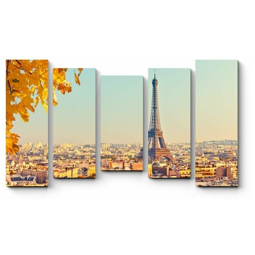 Модульная картина Золотая осень в Париже 150x90
