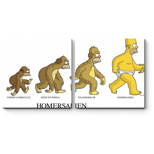 Модульная картина Эволюция Гомера 110x55