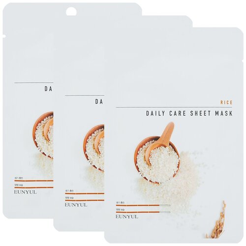 Тканевая маска для лица с экстрактом риса EUNYUL Rice Daily Care Sheet Mask 3шт * 22g