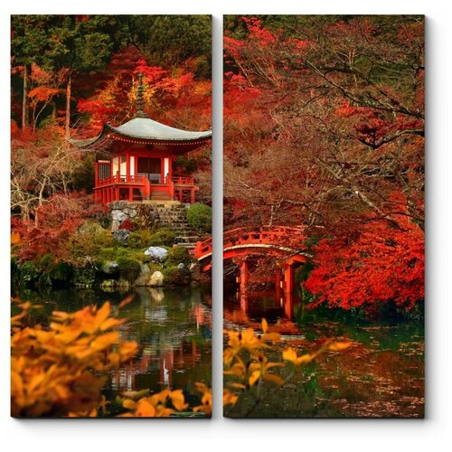 Модульная картина Красная осень в Киото40x40