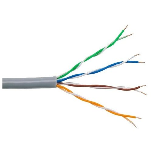 Bion Cable Кабель витая пара Bion BCL-U5440-181 U UTP, кат.5e, 4x2x0,40мм AWG 26, медь, одножильный, PVC, для внутренней прокладки, 305м, серый
