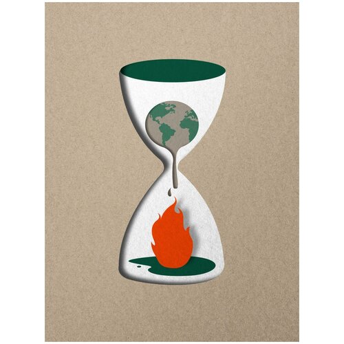 Постер / Плакат / Картина Планета как песочные часы 40х50 см в подарочном тубусе