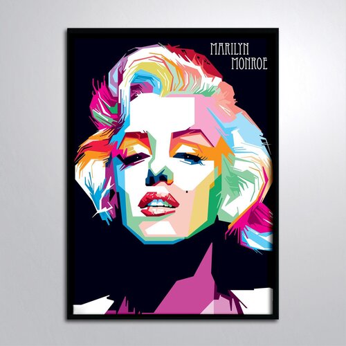 Постер в раме/Постер для интерьера/Мэрилин Монро Marilyn Monroe Арт Картина