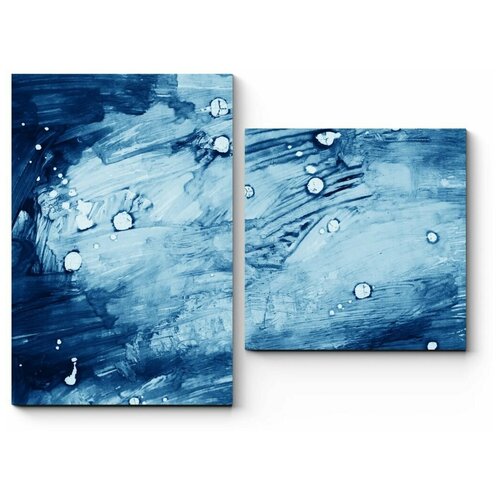 Модульная картина Брызги синей краски 200x150