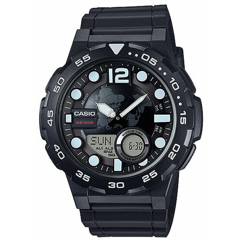 Наручные часы CASIO Collection AEQ-100W-1A, серый, черный