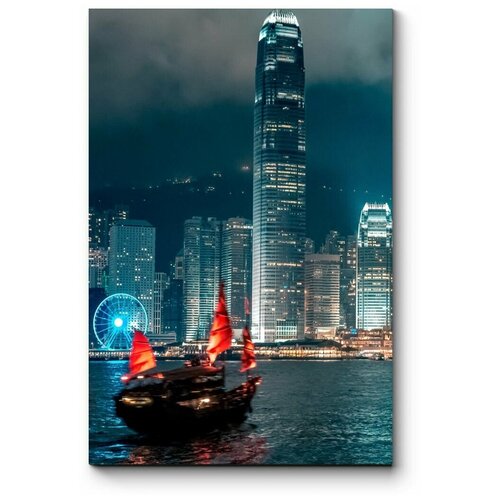 Модульная картина Ночные огни Гонконга20x30