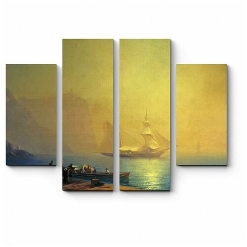 Модульная картина Утро на морском берегу. Судак. 1856 год.130x98
