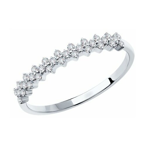 Кольцо Diamant online, белое золото, 585 проба, бриллиант, размер 16
