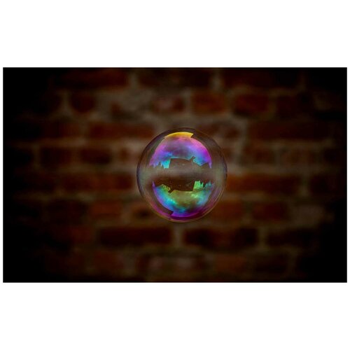 Картина на холсте 60x110 LinxOne "Мыльный пузырь, пузырь, отражение, прозрачный" интерьерная для дома / на стену / на кухню / с подрамником