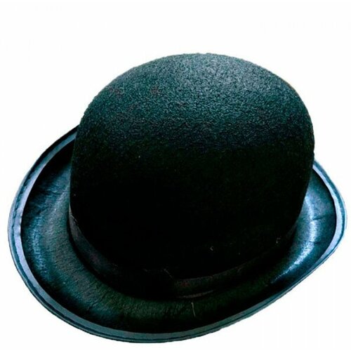 Шляпа "Котелок" черная фетровая карнавальная взрослая, размер 58
