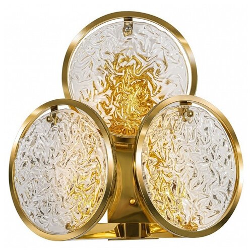 Настенный светильник L'Arte Luce Monate L34123, E14, 120 Вт, кол-во ламп: 3 шт., цвет арматуры: золотой