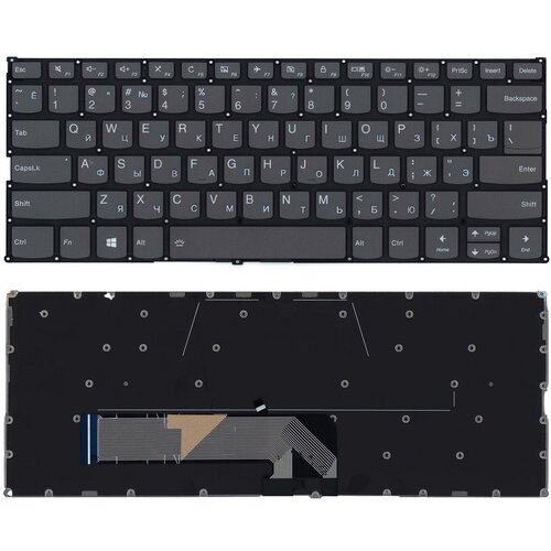 Клавиатура для ноутбука Lenovo Yoga 530-14IKB черная с подсветкой