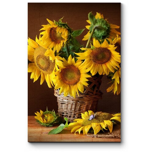 Модульная картина Солнечные цветы 50x75