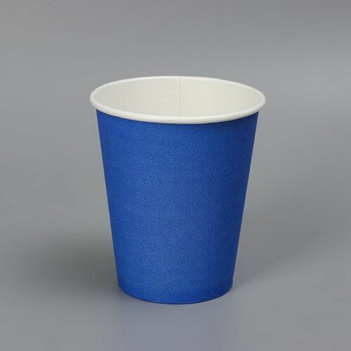 Стакан бумажный "Синий" для горячих напитков, 250 мл, диаметр 80 мм, 50 шт.