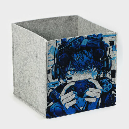 Органайзер для хранения «Аниме», 30×30×30 см, 18 л, серый
