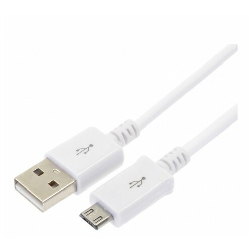 Дата-кабель USB-MicroUSB, 2 м, белый