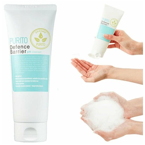 Purito Гель для деликатного очищения кожи слабокислотный - Defence barrier ph cleanser, 150мл