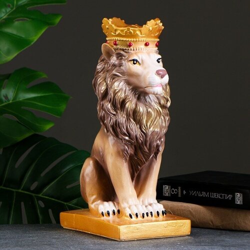 Хорошие сувениры Копилка "Лев с короной" цветной,19х14х35см