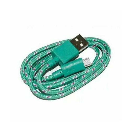 Плетеный кабель Micro USB Bicford Cable, зеленый