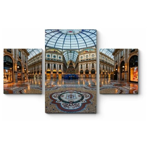 Модульная картина Внутри галереи Виктора Эммануила, Милан120x78