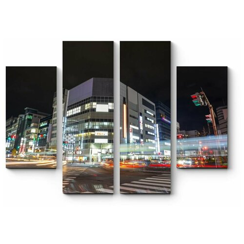 Модульная картина Ночной Киото 140x105