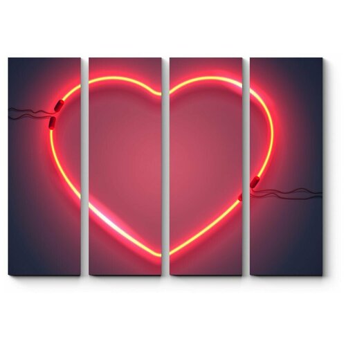 Модульная картина Яркое сердце190x143