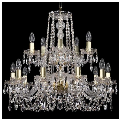 Люстра Bohemia Ivele Crystal 1402 1402/10+5/240/2d/G, E14, 600 Вт, кол-во ламп: 15 шт., цвет: бесцветный