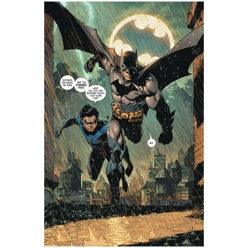 Постер / Плакат / Картина Бэтмен и Робин 50х70 см в раме