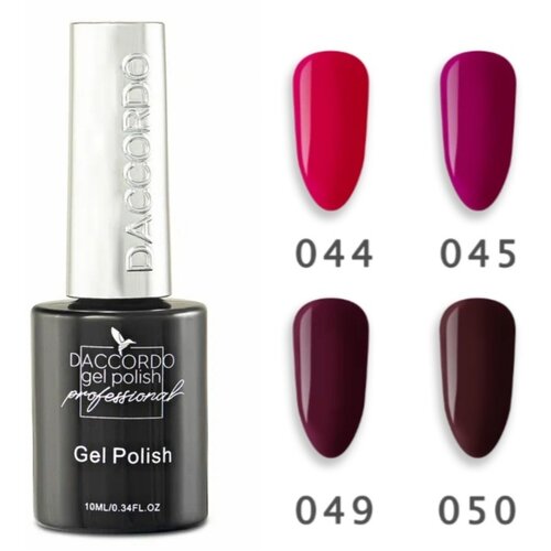 DACCORDO Gel Polish/Гель-лак/Набор 4 шт