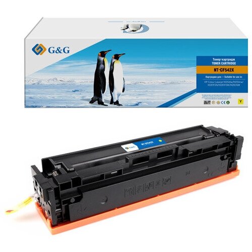 Cartridge G&G 203X для HP CLJ M254/280/281, с чипом (2500стр.), желтый (аналог CF542X)