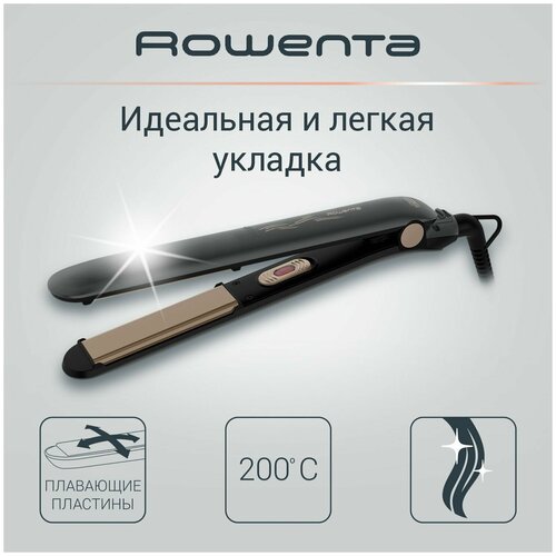 Выпрямитель для волос Rowenta Easyliss 2 SF1627F0, черный, керамическое покрытие, вращение шнура вокруг оси