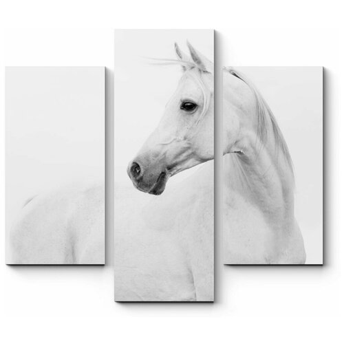 Модульная картина Белая лошадка 100x90