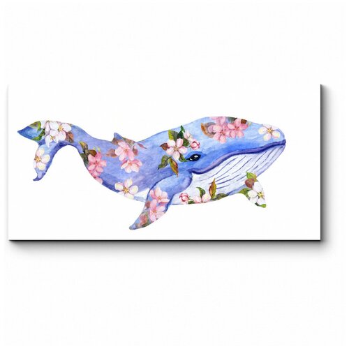 Модульная картина Весенний кит 110x55