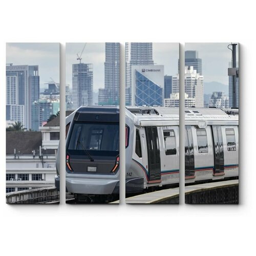 Модульная картина Надземный поезд в Куала-Лумпур70x53