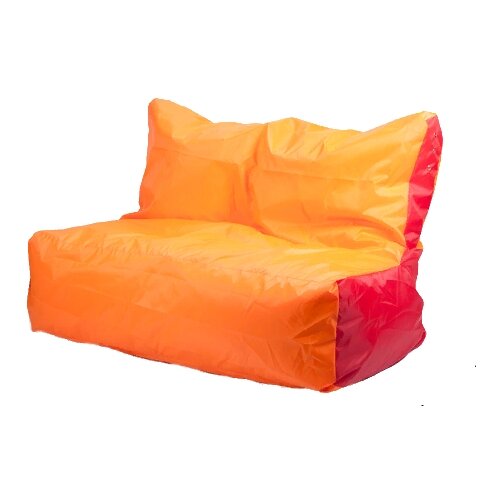 Чехол Пуффбери для кресла-мешка "Диван", оранжевый и красный
