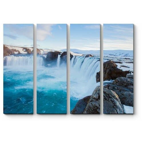 Модульная картина Знаменитый водопад Годафосс, Исландия100x75