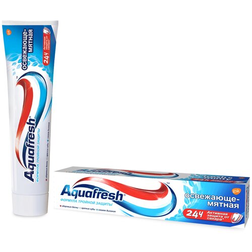 Зубная паста Aquafresh Тройная защита Освежающе-мятная, 50 мл, 6 шт.