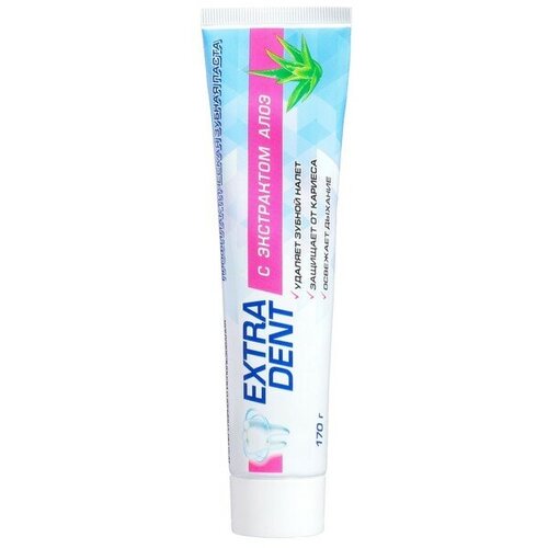 Мыловаренная Компания Зубная паста Aloe extra dent, туба, без пенала, 170 гр