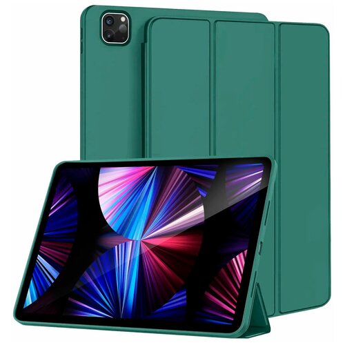 Чехол для планшета Apple iPad Pro 11 (2021) / iPad Pro 11 (2020), из мягкого силикона, трансформируется в подставку (зеленый)