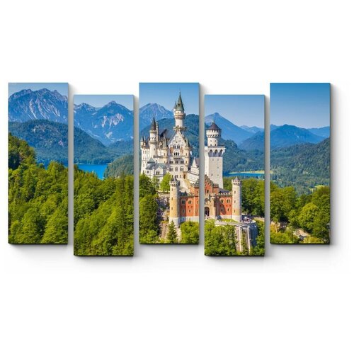 Модульная картина Сказочный замок Нойшванштайн, Германия 120x69