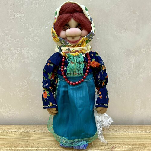 Бабка Домовиха, кукла-оберег ручной работы 50 см