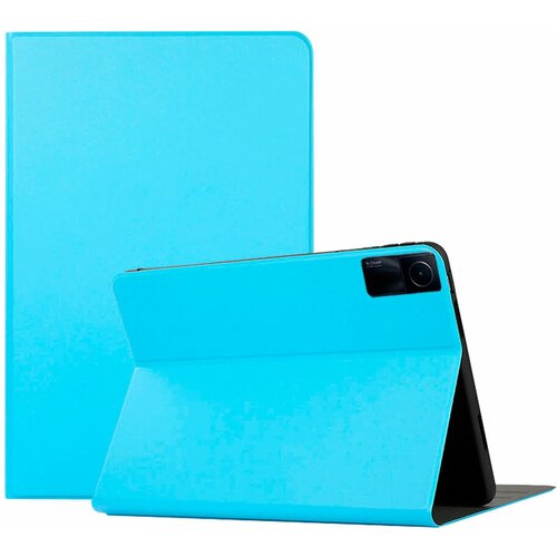 Чехол для планшета Redmi Pad 2022 10,6 дюйма, кожаный, трансформируется в подставку (голубой)