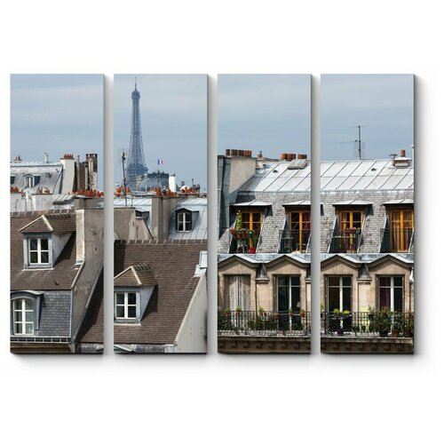 Модульная картина Классические домики старого Парижа80x60